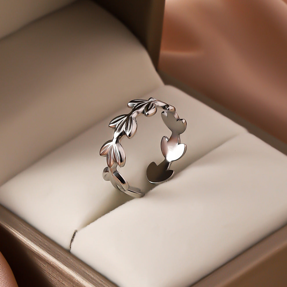 3 Pc - Three Leaf Ring - Silver (Unit Price - 42) – Jewellery Wholesalers in India